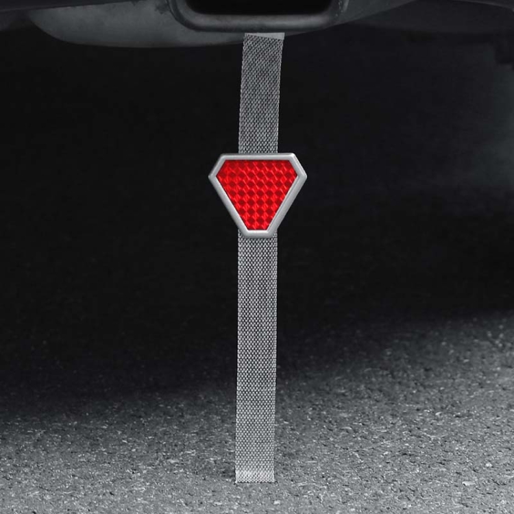 Car Triangle Night Reflective Static Eliminator Metal Grounding Strip(Red)`